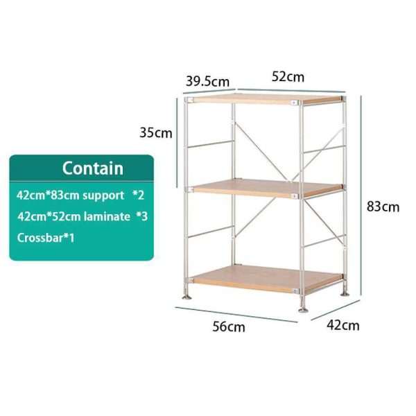 3 Tier Multipurpose Wood and Steel Rack – Storage & More